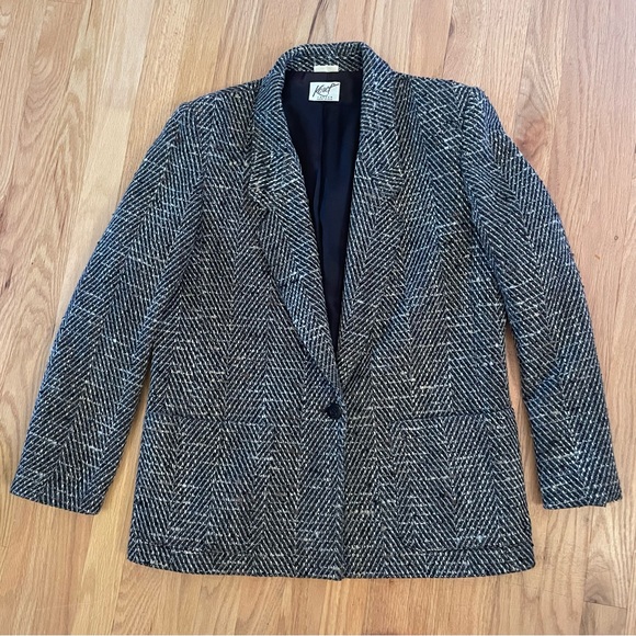 Koret | Jackets & Coats | Vintage Koret Wool Blend Lined Grey Blazer ...
